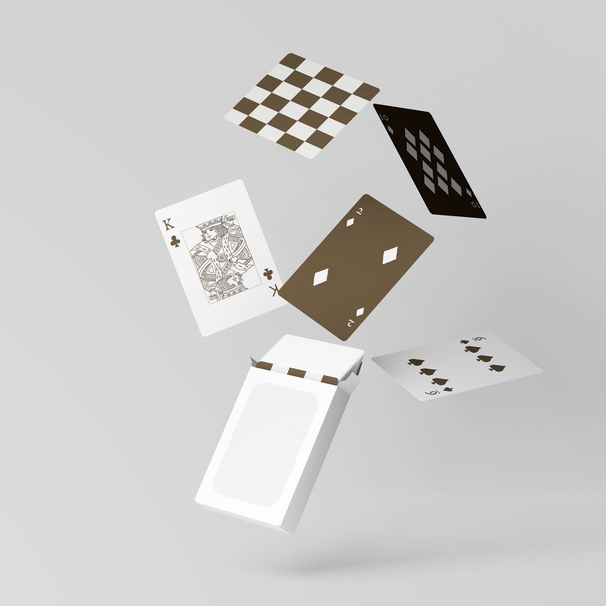Brown Checker Print Poker Cards – Cards By Car